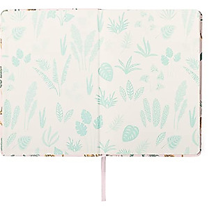 Eccolo Medium Lined Journal Notebook, Flexible Cover, A5 Writing Journal, 256 Ruled Ivory Pages, Ribbon Bookmark, Lay Flat, Notebook for Work or School, Cheetah (5.75-x-8.25 inches)