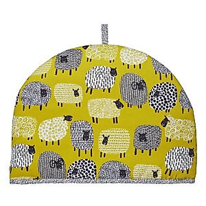 Ulster Weavers Tea Cosy - Vibrant Kitchen Accessory, 100% Cotton, Warming & Insulating, Machine Washable - Perfect for a Traditional English High Tea Experience, Dotty Sheep, Yellow