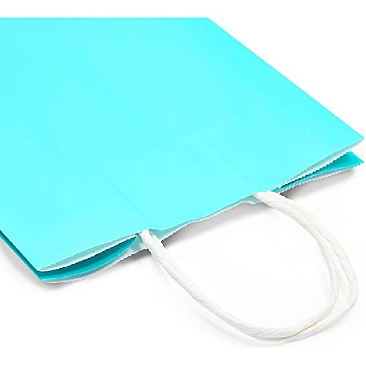 Sparkle and Bash Medium Teal Gift Bags with Handles for Party Favors, Merchandise Bags (36 Pack)