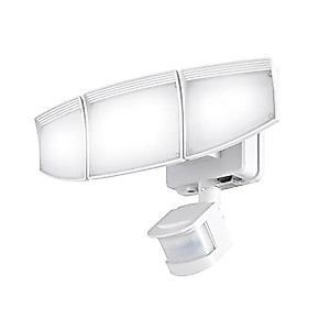 AWSENS Solar Security Lights Motion Outdoor, 1800LM, Solar LED Motion Sensor Lights with 3 Adjustable Heads, 6500k, Water Resistant Flood Light for Garage, Yard, Garden (White)