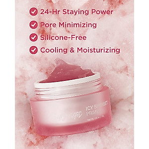 TOUCH IN SOL Icy Sherbet Primer 1.05 fl.oz. - Hydrating Primer Face Makeup for Dry or Oily Skin - Silk Pore and Wrinkle Minimizer - Silicone and Oil Free Gel Formula with Cooling Effect