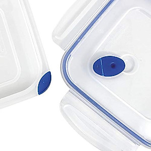 Sterilite Ultra-Seal 5.7 Cup Food Storage Container, See-Through Lid & Base with Blue Accents, 6-Pack