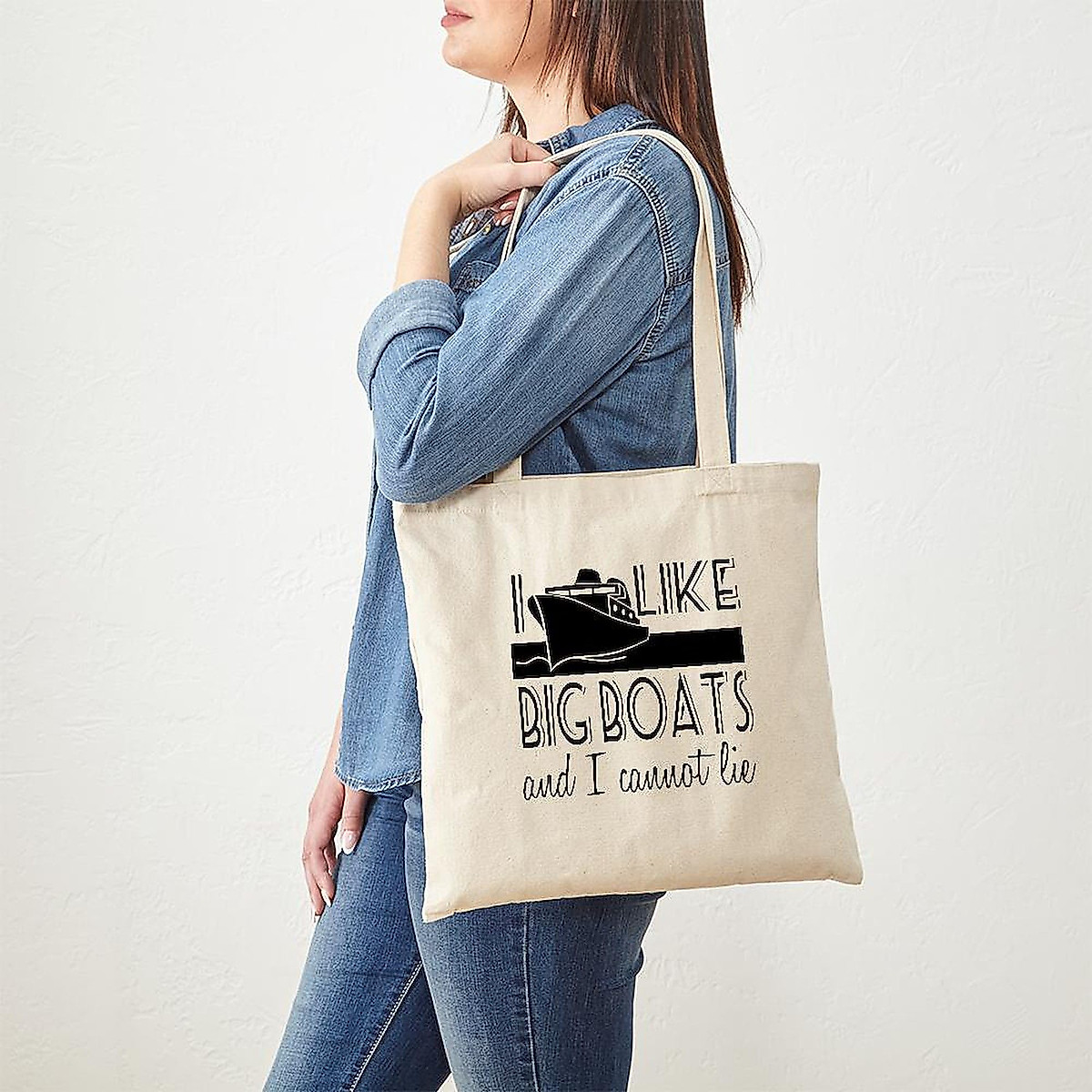 CafePress I Like Big Boats Tote Bag Canvas Tote Shopping Bag