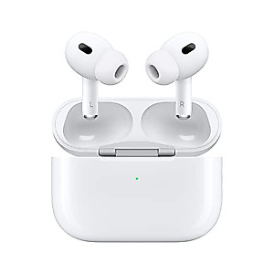 Apple AirPods Pro (2nd Generation) Wireless Earbuds, Up to 2X More Active Noise Cancelling, Adaptive Transparency, Personalized Spatial Audio, MagSafe Charging Case, Bluetooth Headphones for iPhone
