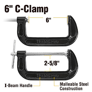 Tradespro 836141 6-Inch C-Clamp