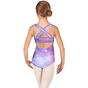 Boyoo Girls' Sleeveless Gymnastics Ballet Dance Leotard Cross Straps Back Camisole Tank Leotards