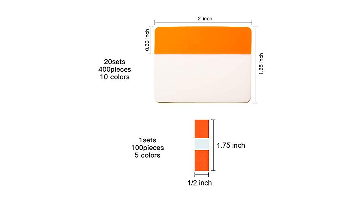 500 Sticky Index Tabs for Easy Document Organization