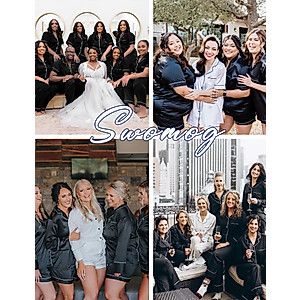 SWOMOG Pajamas Set Women’s Long Sleeve Sleepwear Soft Modal Classic Loungewear Pj Set Black