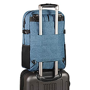 Clark & Mayfield Reed Backpack 17 - Slate Grey with Brown Trim