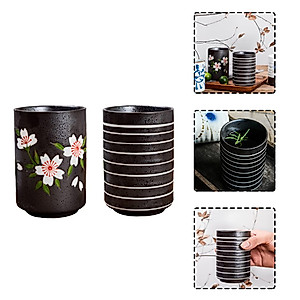 Hemoton 2pcs Japanese Tea Cup Ceramic Tea Mug Hot Drinks Mug Ceramic Coffee Mug Toast Mug Porcelain Tea Cups Chinese Tea Cups Tradition China Tea Cup Tea Glasses Pottery Ceramics Classical