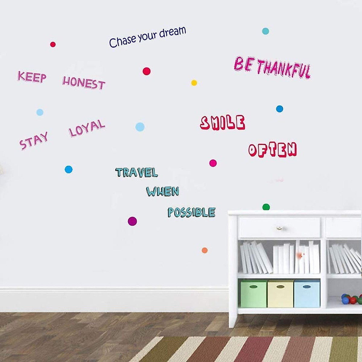 Motivational Phrases Wall Decals Child Inspirational Quotes Wall Sticker, DIY Removable Wall Window Positive Sayings for Kids Baby Nursery Childrens Bedroom Classroom Home Decor Art (1)