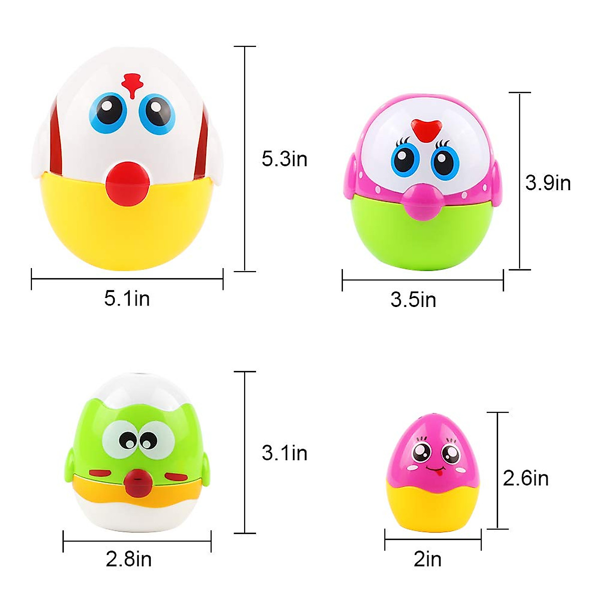 AMOSTING Easter Egg Toys for Toddler, Nesting & Stacking Eggs with Toys Inside, Easter Basket Stuffers Gifts for Toddler Girls Boys, Easter Eggs Hunt, Easter Egg Fillers, Easter Party Favor