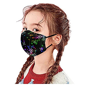 PENATE 4PCS Adult Children Washable Christmas Prints Facemasks Family Set -Filter Can Be Placed-Ship from U.S.