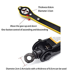 Auto Labor-Saving Jack Ratchet Wrench, Car Scissor Jack Handle, Lug Wrench for Tire Jack, Car Jack Wrench Positive and Reversal Knob Design For Travel/Car/SUV/Vans