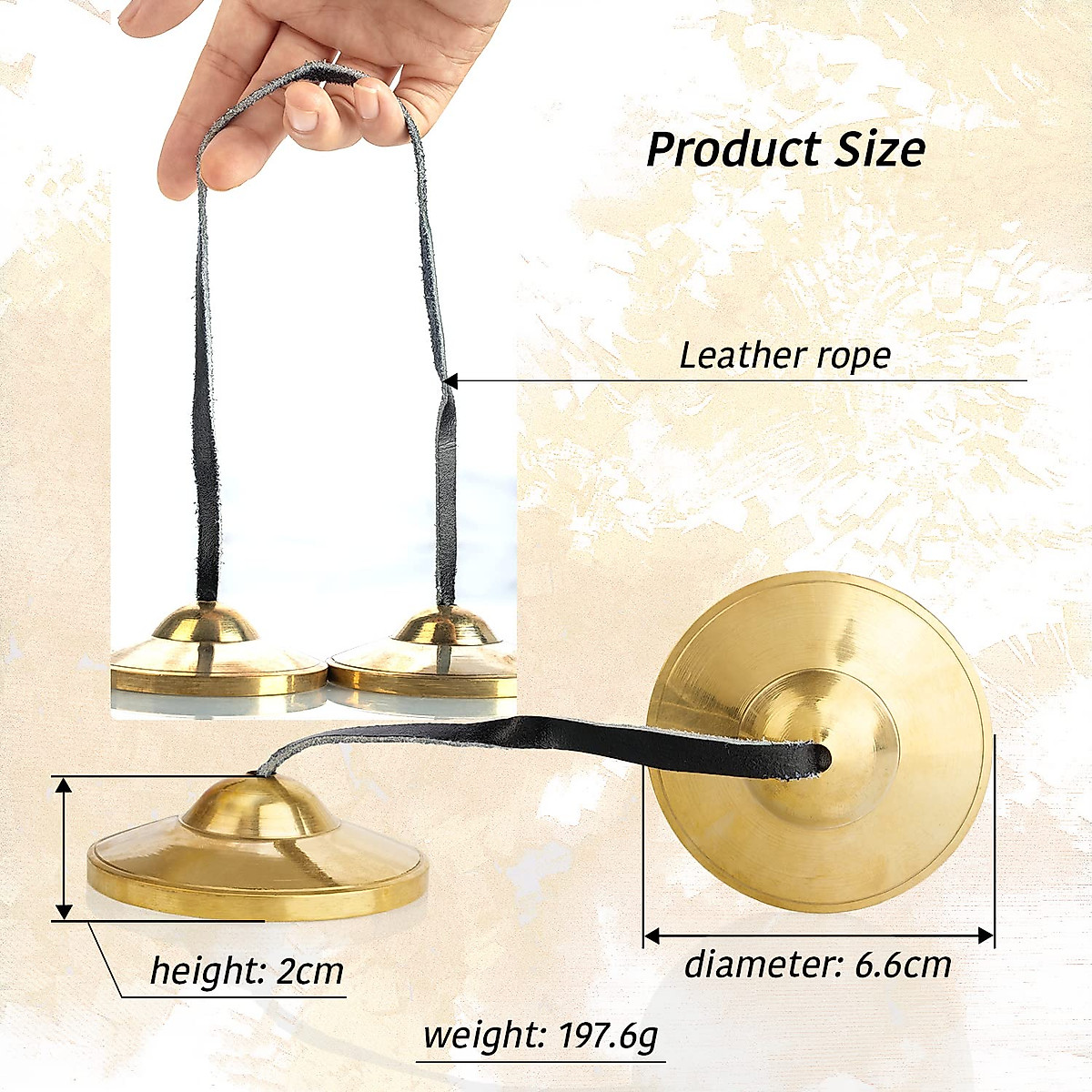 ZenBless Tibetan Tingsha Cymbals 2pcs, with Storage Box and Fabric Case,Meditation Brass Chime Bells for Spiritual Healing Mindfulness, Yoga Buddhist, Relaxation Musical Instruments