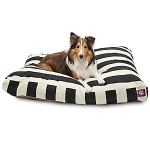 Majestic Pet Rectangle Large Dog Bed Washable – Non Slip Comfy Pet Bed – Dog Crate Bed with Removable Washable Cover – Dog Kennel Bed for Sleeping - Dog Bed Large Breed 44x36x5 Inch – Black