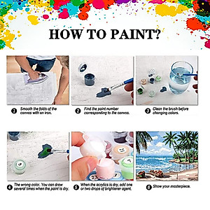 LWZAYS Paint by Numbers for Adults Beginner,4 Pack DIY Adult Paint by Number Kits On Canvas Butterfly Flowers Acrylic Paint,Drawing Paintwork with Paintbrushes Oil Painting Home Decor(11.8x15.8inch)