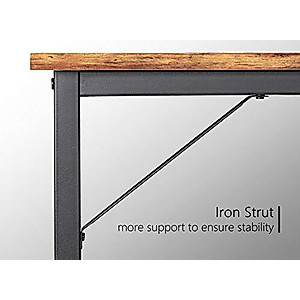 BANTI L Shape Computer Desk with Storage Shelf Study Writing Table for Home Office, Modern Simple Style PC Desk, Black Metal Frame