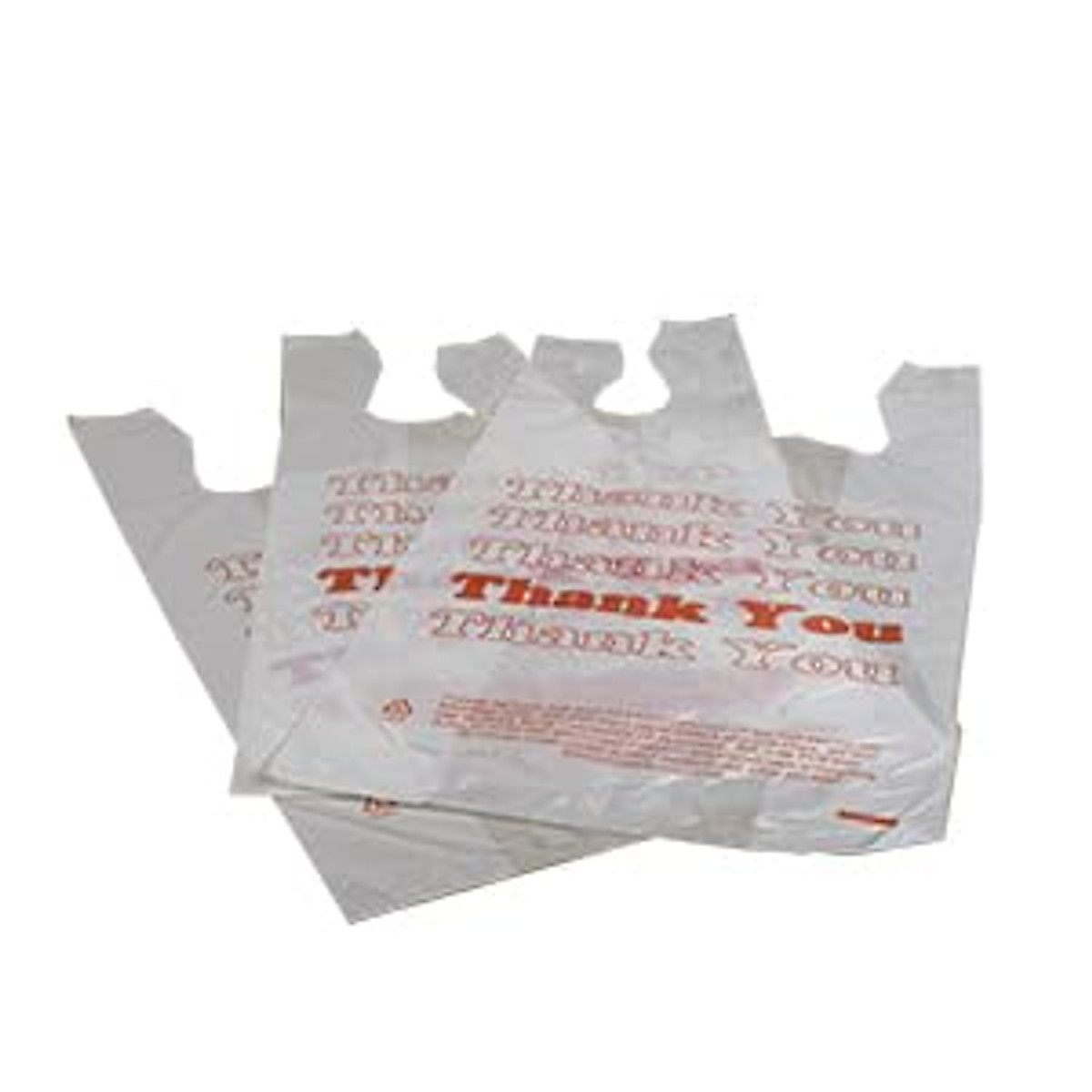 SSWBasics White Thank You Bags Case of 1000-11 ½” x 6" x 21" - Thickness .48mil HDPE- Standard Supermarket Size, Perfect for Grocery, Retail, Convenience Stores, Take-Out and Home Use