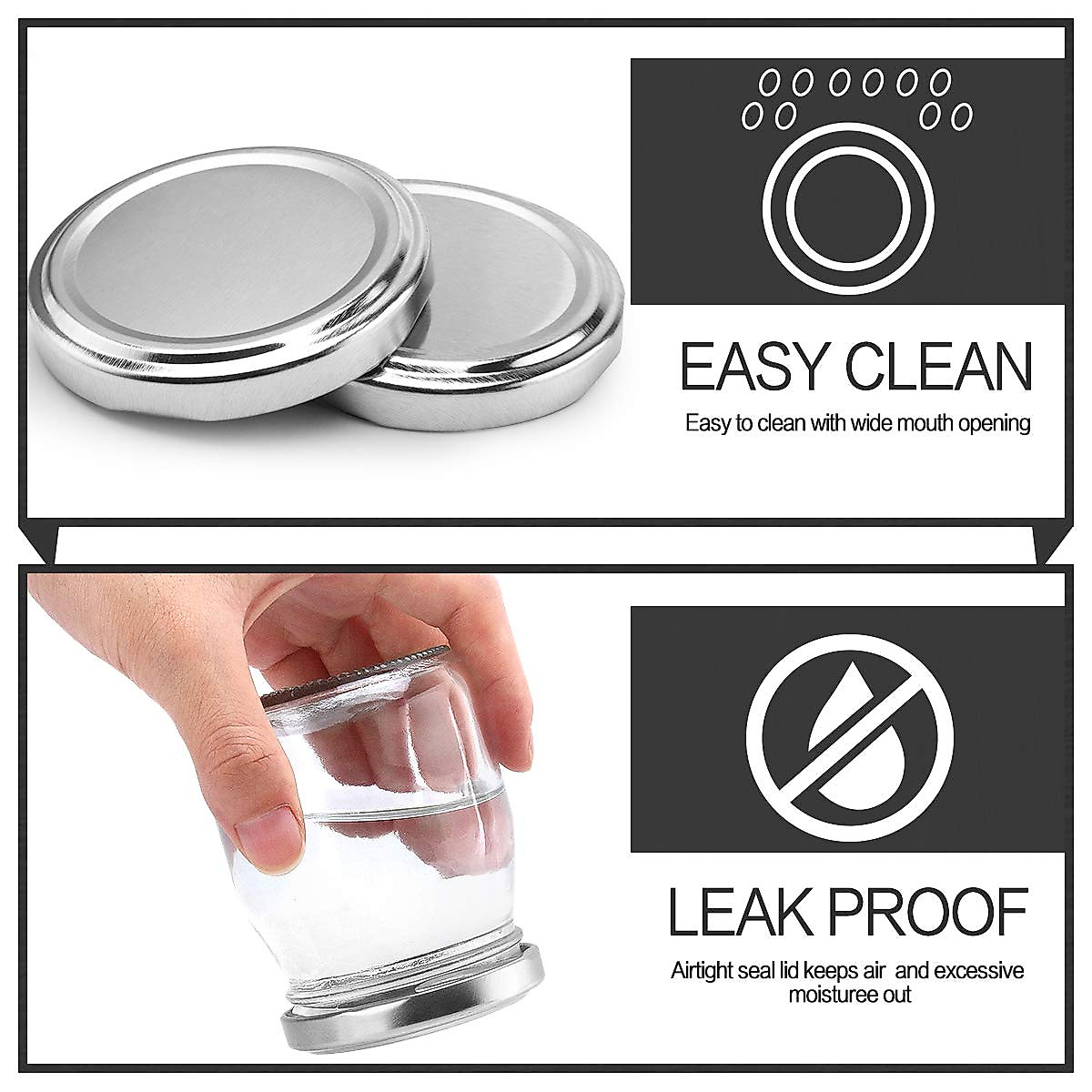 KAMOTA Glass Jars, 40 PACK 4 oz Clear Yogurt Jars With Silver Lids, Glass Pudding Jars Yogurt Jars Ideal for Jam, Honey, Wedding Favors, Shower Favors(150ml)