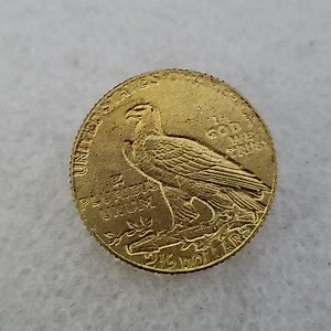 Kocreat Copy 1927 Indian Head Eagle Gold Coin 2 1/2 Dollars-Replica USA Souvenir Coin Lucky Coin Hobo Coin Morgan Dollar Collection