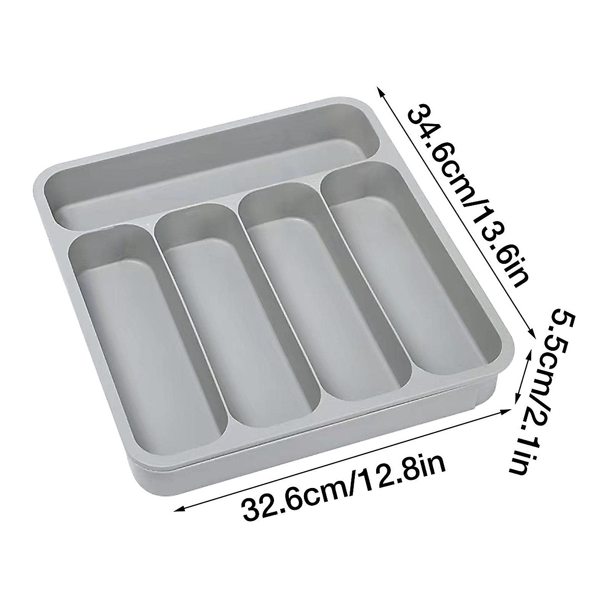 MODGAL Silverware Organizer,Silverware Drawer Organizer Flatware Organization Holder - 6 Slots Flatware Organizer Expandable, Silverware Tray for Efficient Spoon, Fork, Chopsticks Storage