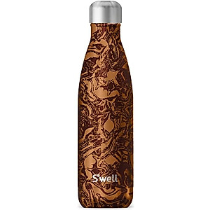 S'well Stainless Steel Water Bottle 17 Fl ounces Burgundy Swirl Triple-Layered Vacuum-Insulated Containers Keeps Drinks Cold for 36 Hours and Hot for 18 BPA-Free Perfect for On the Go