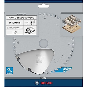 Bosch 2608641201 Circular Saw Blade "Top Precision" Cwwoh 7.48inx20mm 12T