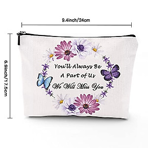 Coworker Leaving Gifts for Coworker Colleagues Boss Best Friends Leader Employee Farewell Gifts Goodbye, Makeup Bags for Retirement Going Away Friendship Appreciation Thank You Her Cosmetic Bag A002
