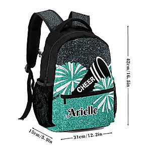 Deven Turquoise Cheerleader Personalized Kids Backpack for Boy/Girl Teen Primary School Daypack Travel Bag Bookbag