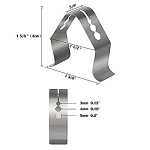 6 Pieces Grill Thermometer Probe Clip Holder for BBQ Smoker，Universal Upgraded Stainless Steel Barbecue Temp Probe Clip