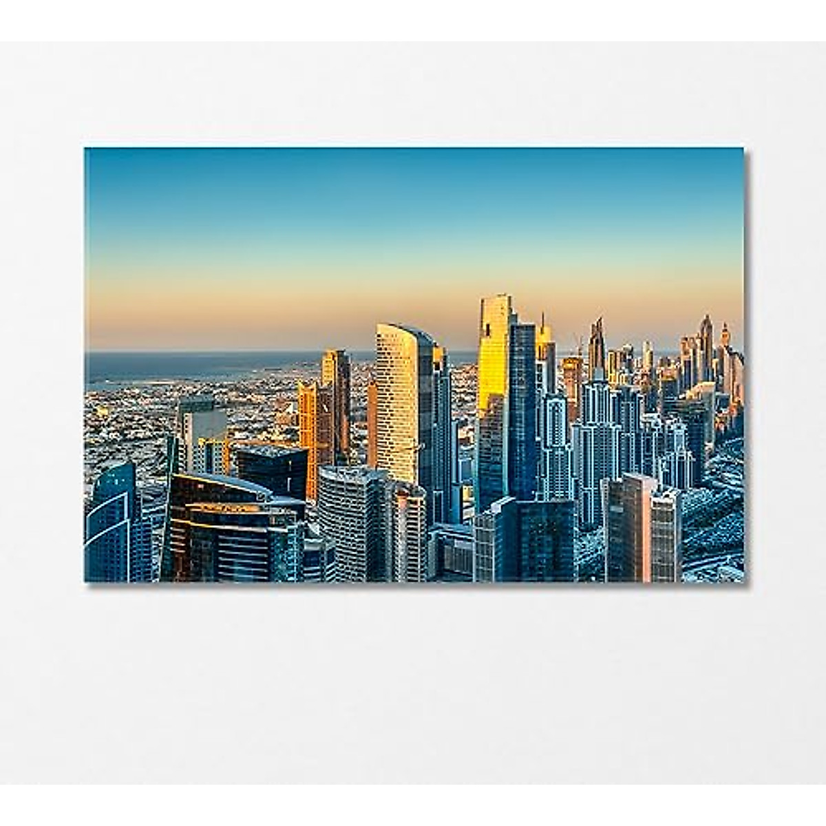 Business Bay Towers in Dubai Canvas Print 1 Panel / 36x24 inches