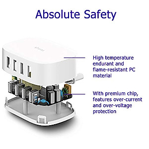 BULL 4-Port USB Charger Station - Compact & Safe Charging
