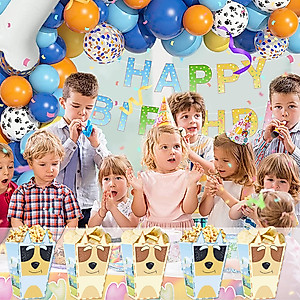 Generic Cartoon Blue Dog Popcorn Boxes 20pcs Dog Family Birthday Decorations Snack Treat Boxes for Kids Boys Girls Blue Dog Theme Birthday Party Supplies Baby Shower Decorations