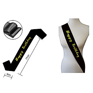 Gold 50th Birthday Decorations kit- Cheers To 50 Years Banner Balloons and Cake Topper, Happy Birthday Sash, Gold Tinsel Foil Fringe Curtains, for Birthday&Anniversary Decorations