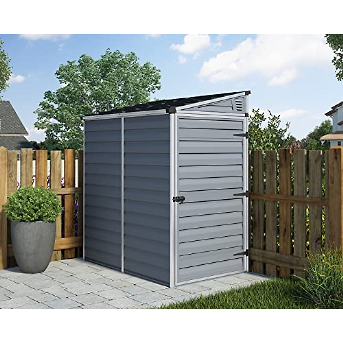 Palram - Canopia Skylight 4' x 6' Lean-to Shed - Gray