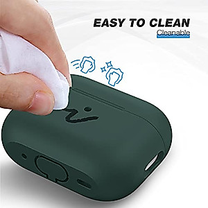 BRG Compatible with Airpods Pro 2nd/1st Generation Case Cover, Soft Silicone Skin Cover Shock-Absorbing Protective Case with Keychain Compatible for Apple Airpods Pro Case 2023/2022/2019