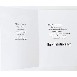 Greeting Card For You Brother - Happy Valentine's Day Hope You Know Much You Mean and How Much I Care
