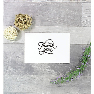 Cavepop 36 Pack Card Box Assorted Thank You Cards with Envelopes, Black and White Handwritten Blank Cards for a Greeting, Notes, Gifts with Envelopes for Wedding, Baby and Bridal Shower