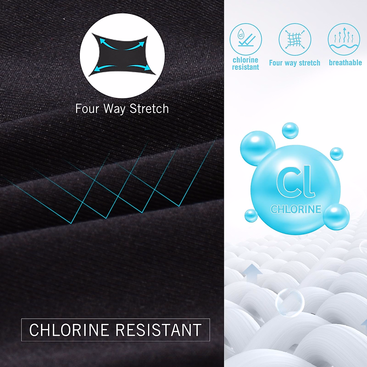 BALEAF Women's Athletic Training Adjustable Strap One Piece Swimsuit Swimwear Bathing Suit Black 40