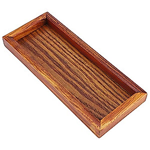 Serving Tray Rectangle Wooden Tea Tray Serving Table Plate Snacks Food Storage Dish for Hotel Home(7.9x3.2in)