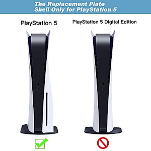 Frusde PS5 Plates, Hard Shockproof PS5 Faceplates for PS5 Console, ABS Anti-Scratch PS5 Console Cover Dustproof PS5 Replacement Shell Plates for PS5 Console Disc Edition - Red