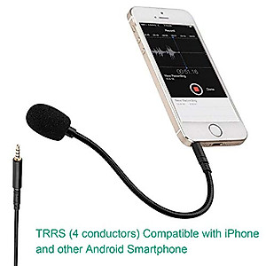 Smays 3.5mm Microphone Replacement for PC, Gaming Headset Turtle Beach, Laptop, Computer, PDP Afterglow AG6, GoPro Insta360 One RS Camera - External Mic Plug-in Gooseneck, 2-Pack