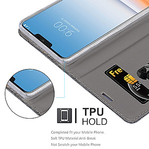 Cadorabo Book Case Compatible with LG V20 in Light Grey Brown - with Magnetic Closure, Stand Function and Card Slot - Wallet Etui Cover Pouch PU Leather Flip