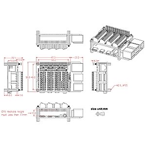 HCDC RPi GPIO Status LED & Terminal Block Breakout Board HAT for Raspberry Pi A+ 3A+ B+ 2B 3B 3B+ 4B