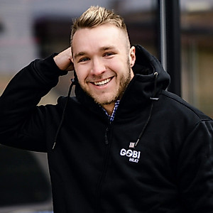 Ridge Men’s Heated Hoodie - 10 hrs of Heat | 3 Heat Zones | With Battery & Charger | Machine Washable | All Day Warmth (L)