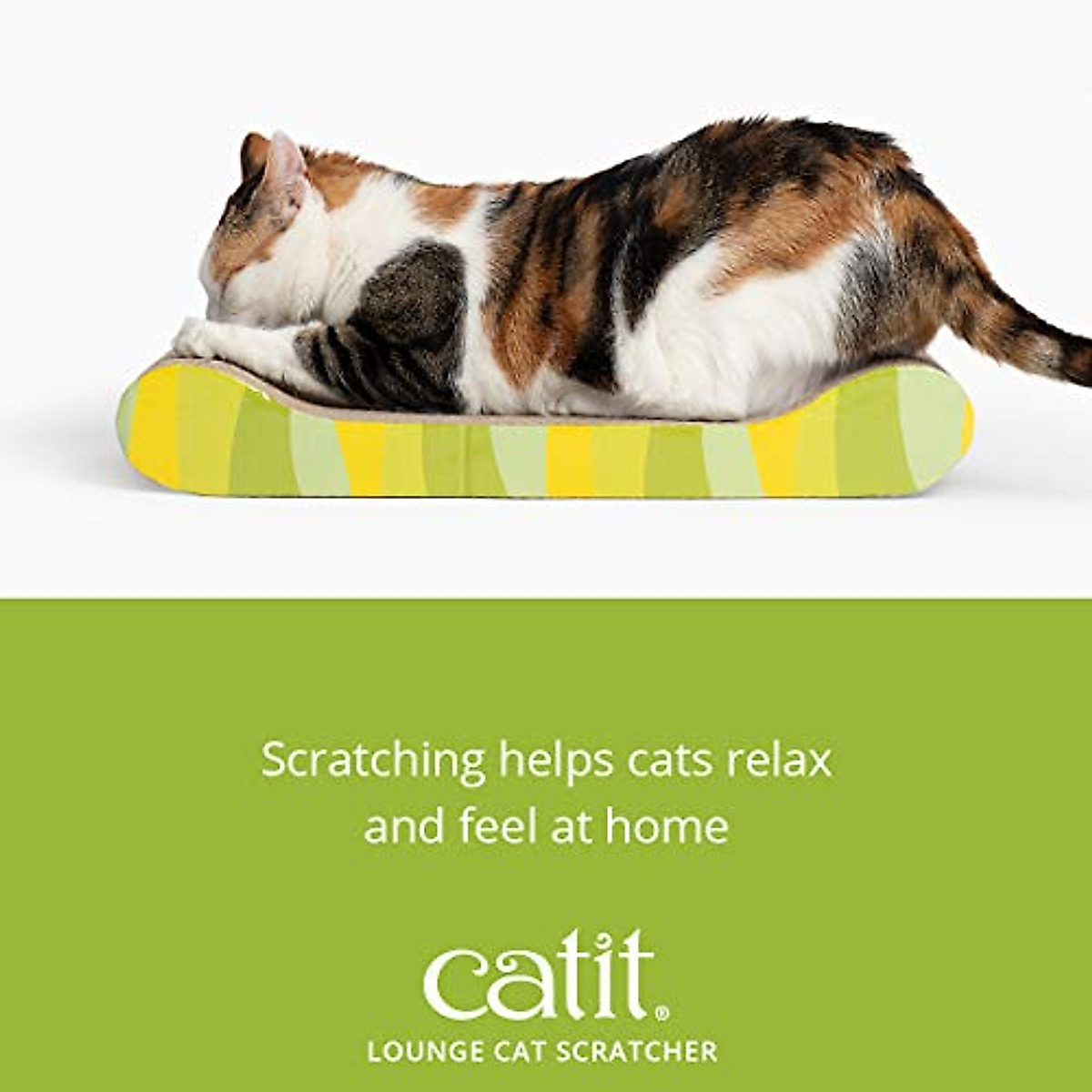 Catit Style Scratcher with Catnip - Jungle-Stripe Lounge