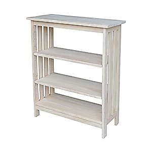 International Concepts 3 Tier Mission Shelf Unit, Unfinished