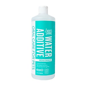 SKOUT'S HONOR Fresh & Flavorless Water Additive - VOHC Accepted for Tartar Control, Freshens Breath Fast, No Brushing Required, 32 oz