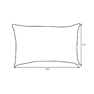 Pillow Perfect Monti Chino Solid Indoor/Outdoor Lumbar Pillow Plush Fill, Weather and Fade Resistant, Lumbar - 11.5" x 18.5",, Orange, 2 Count